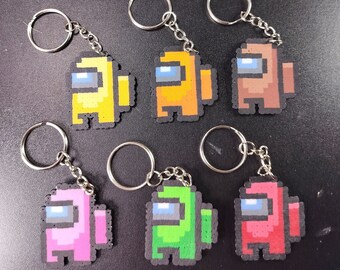 Among Us Keychain Bead Art - Etsy