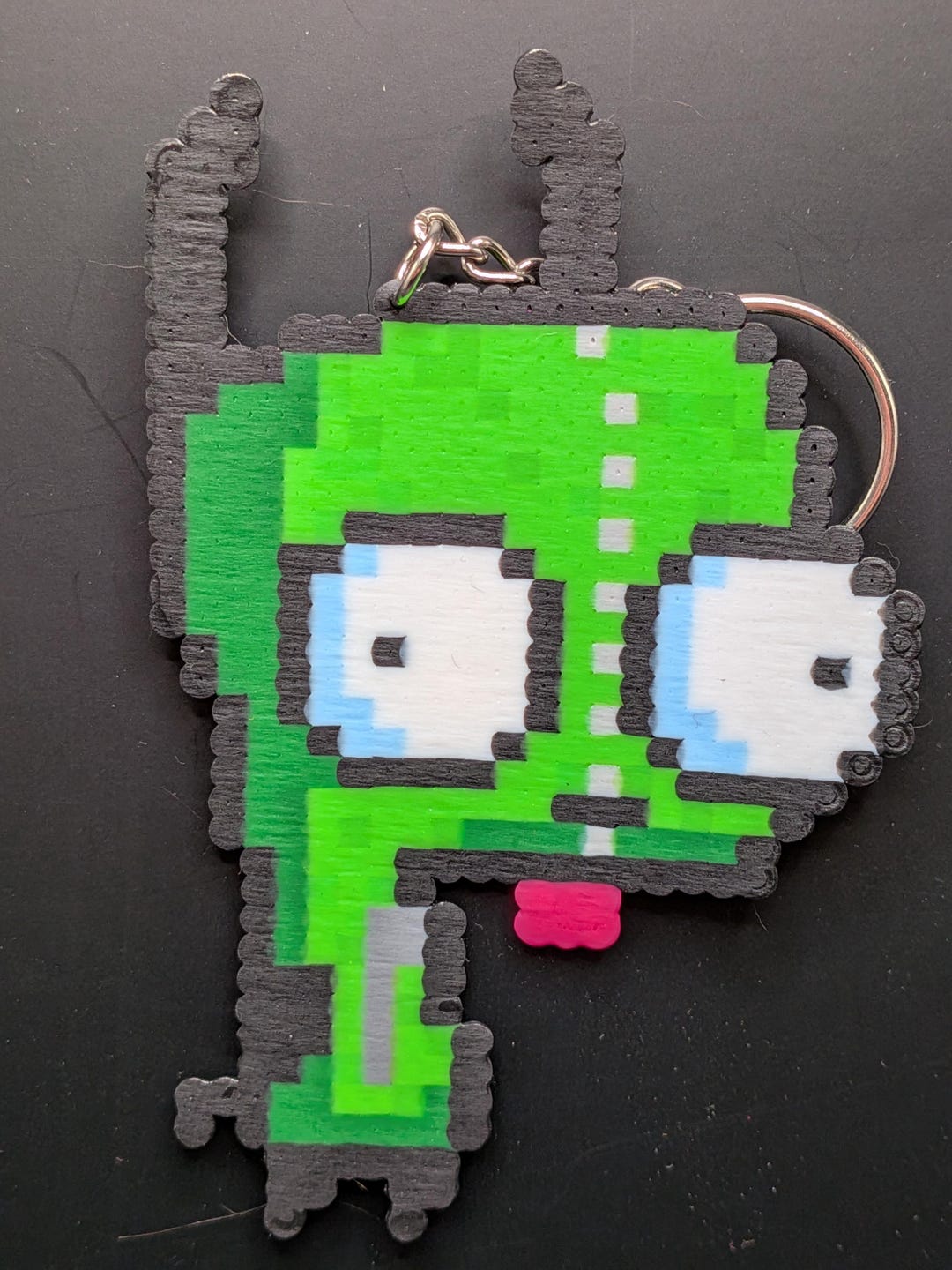 GIR Invader Zim Perler Bead Keychain, Magnet, or Pin – Handmade Pixel ...