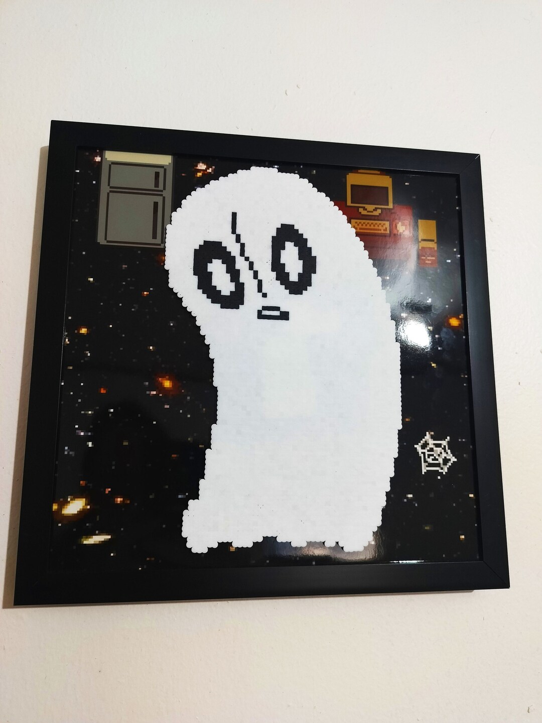 Napstablook Framed Perler Bead Art – Kawaii Undertale Fan Art, Unique ...