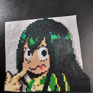 Tsuyu Asui froppy Perler Bead Art - Etsy