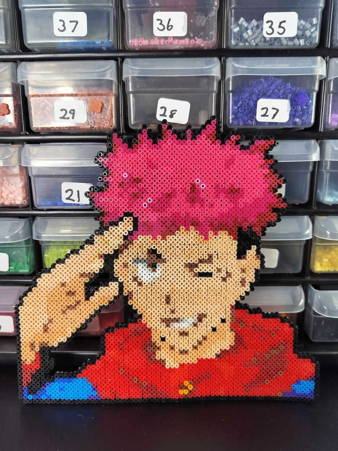 Yuji Itadori Jujutsu Kaisen Wall Art, Perler Bead, Picture Frame, Home ...