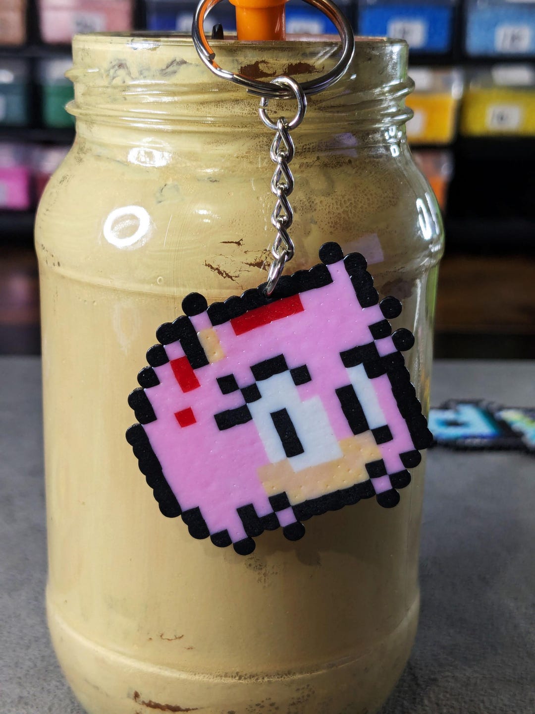 Handmade Amy Rose Perler Bead Keychains, Pins, Magnets, and Earrings ...