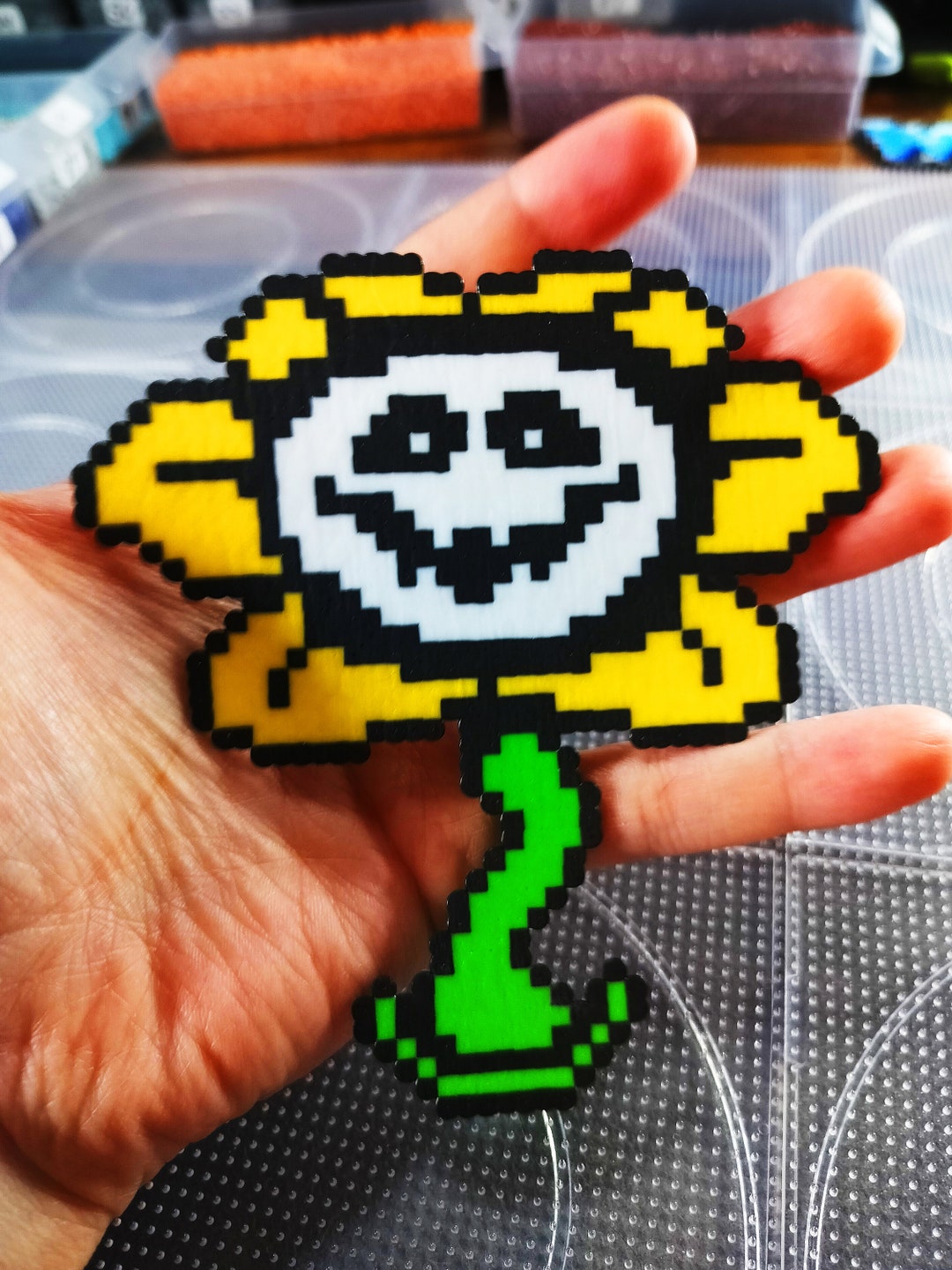 Evil Flowey Undertale Gaming Wall Art, Perler Bead, Picture Frame, Home ...