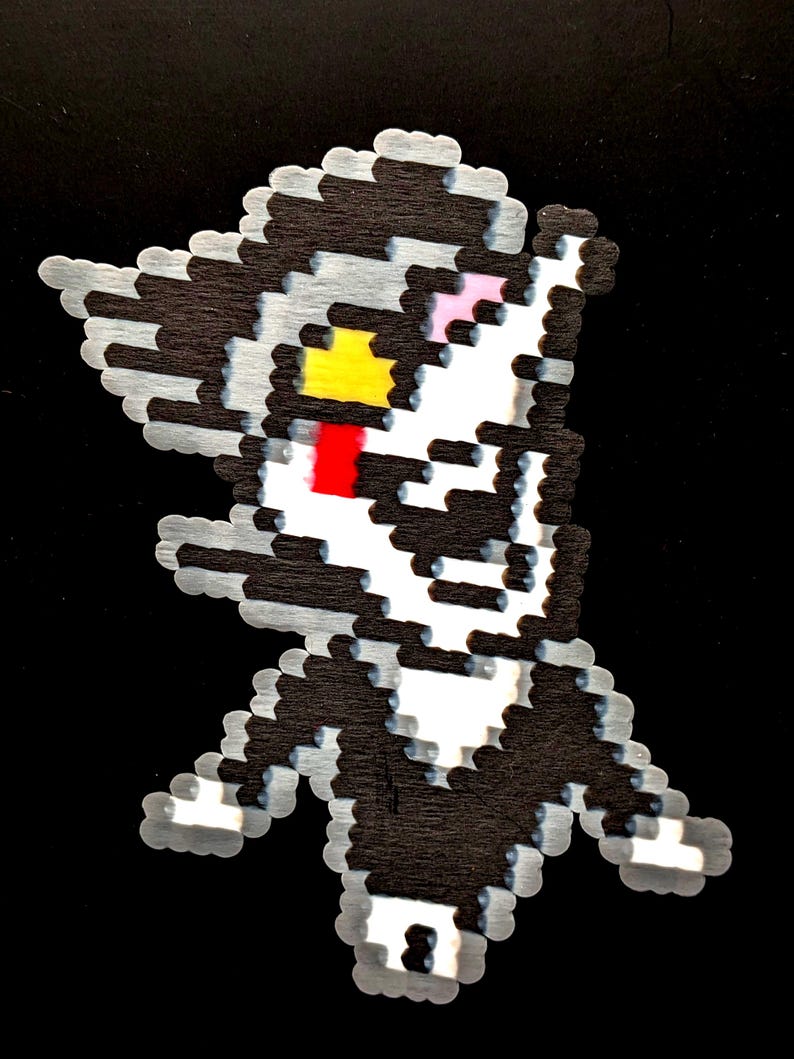 Spamton Undertale Perler Bead Keychain, Magnet, or Pin – Handmade Pixel ...
