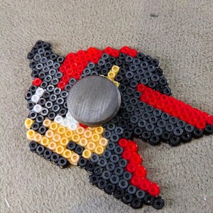 Handmade Shadow the Hedgehog Perler Bead Keychains, Pins, Magnets, and ...
