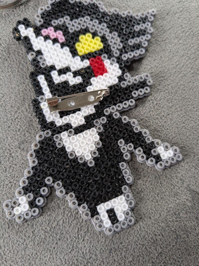 Spamton Undertale Perler Bead Keychain, Magnet, or Pin – Handmade Pixel ...
