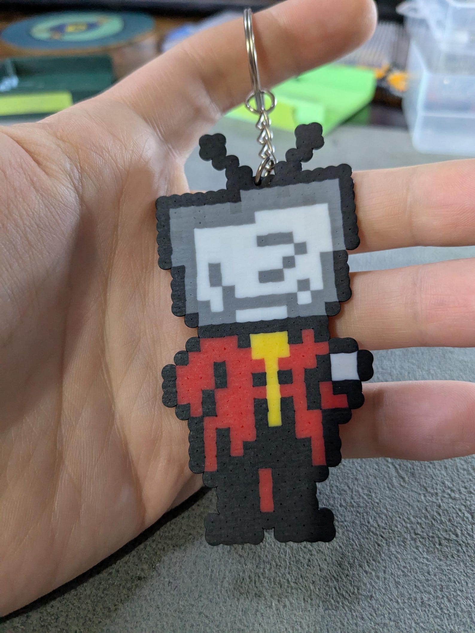 Tenna Deltarune Perler Bead Keychain, Magnet, or Pin – Handmade Pixel ...