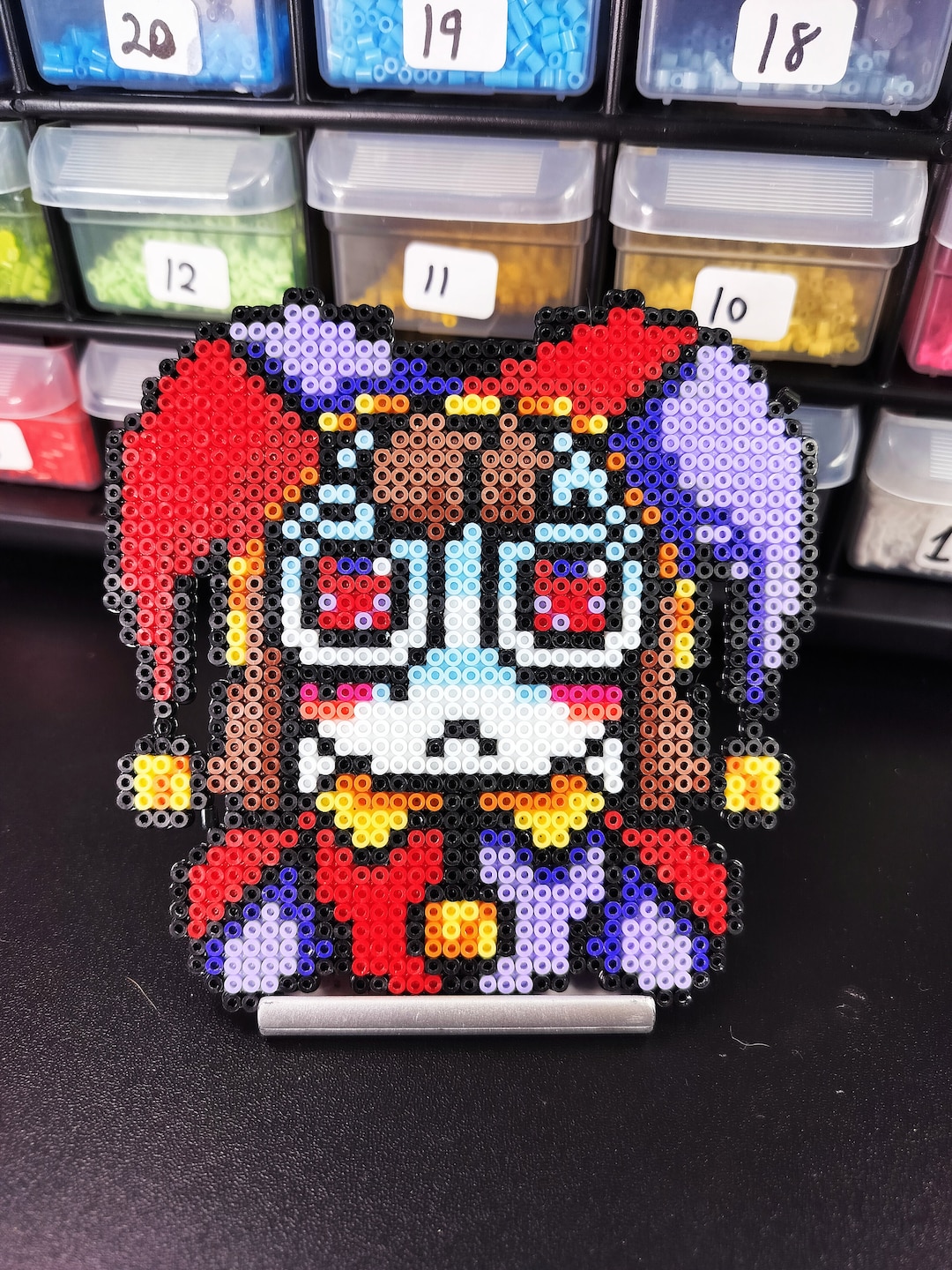 Pomni the Amazing Digital Circus Wall Art, Perler Bead, Picture Frame ...