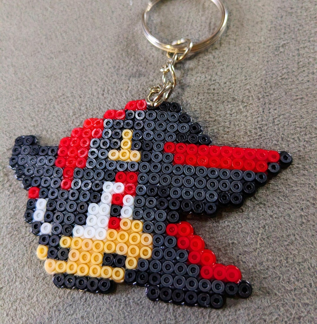 Handmade Shadow the Hedgehog Perler Bead Keychains, Pins, Magnets, and ...