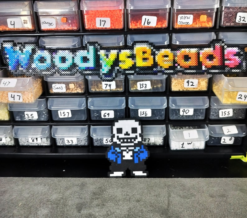 Sans Undertale Wall Art, Perler Bead, Picture Frame, Home Decor ...