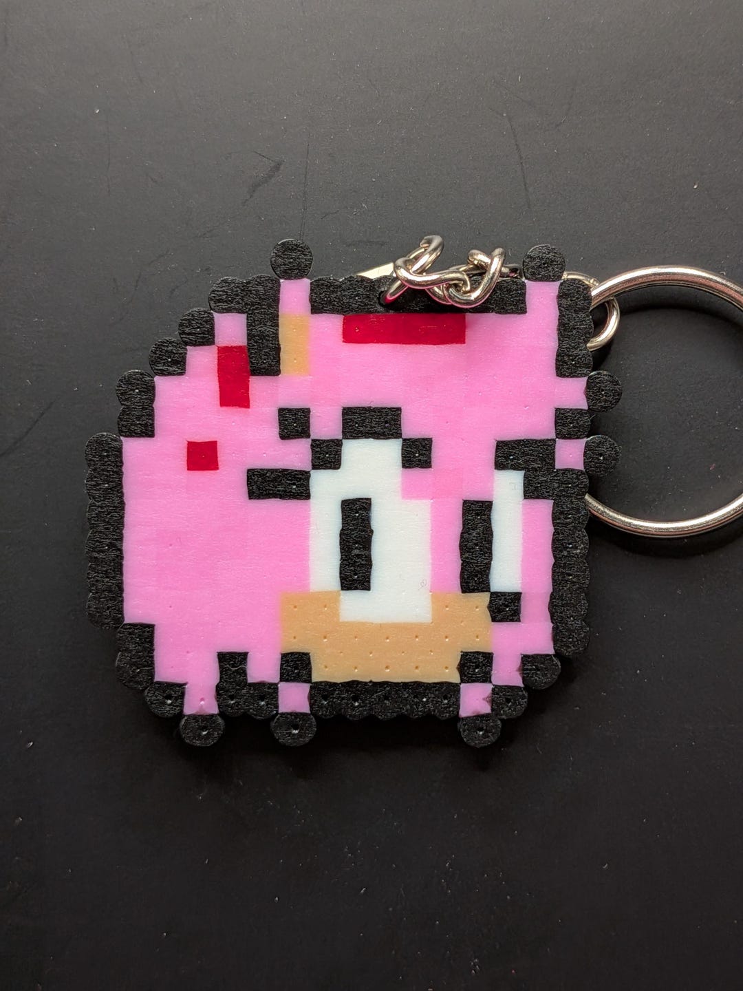 Handmade Amy Rose Perler Bead Keychains, Pins, Magnets, and Earrings ...
