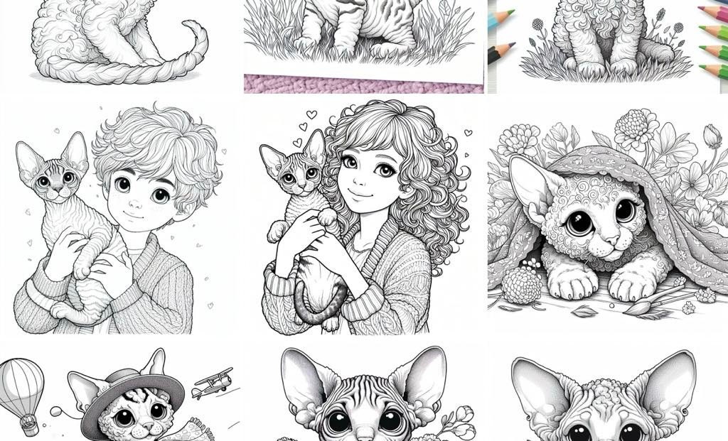 Devon Rex Coloring Book - 45 Pages - Etsy