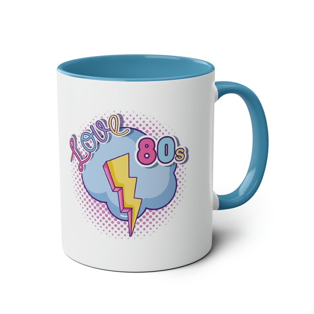 Love 80s Two-tone Coffee Mugs Gift for Her Gift for Him Birthday Gift ...