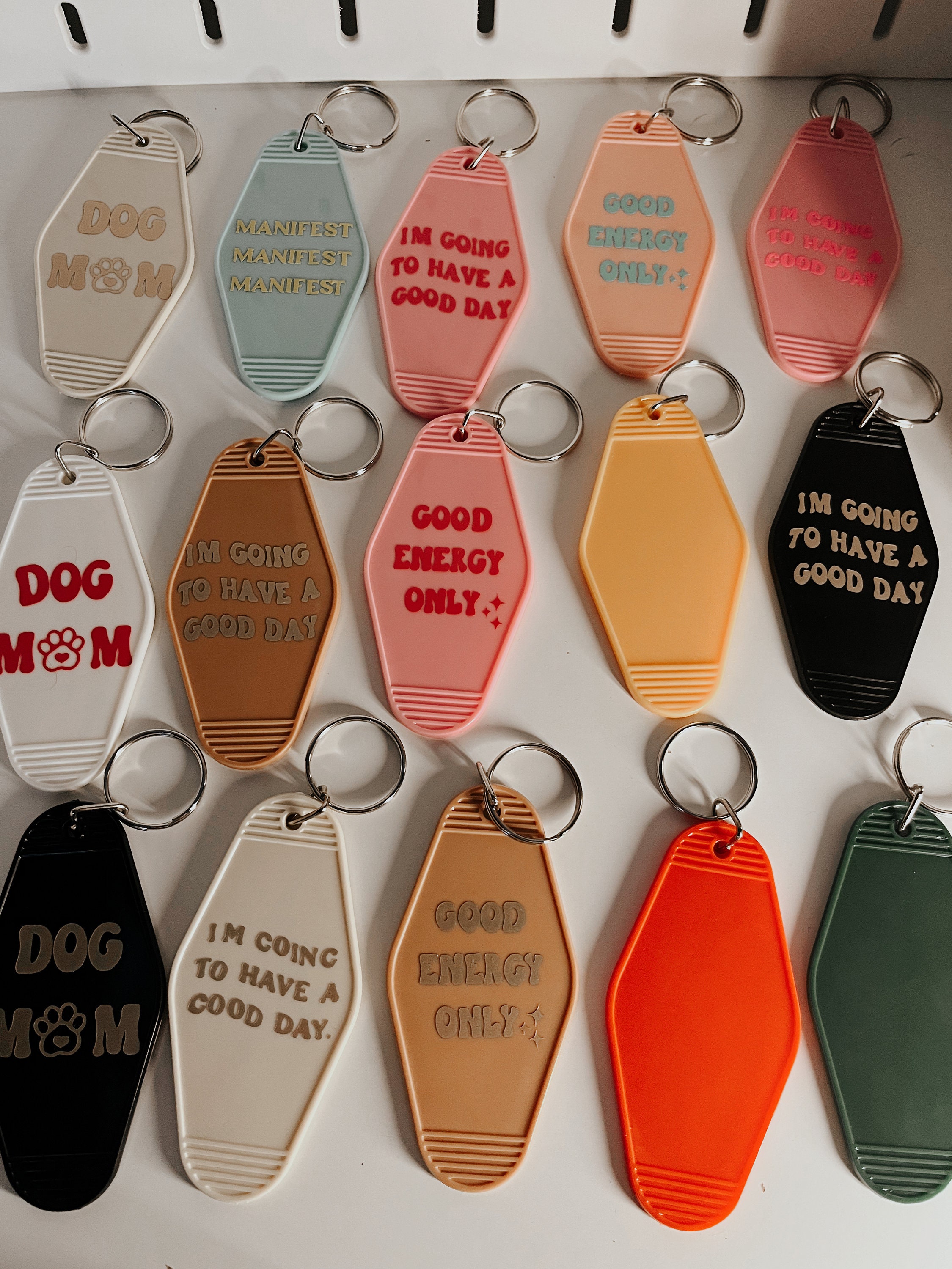 Car Keychains | Manifest, Affirmations, Positive Quotes, Pets, Motel ...