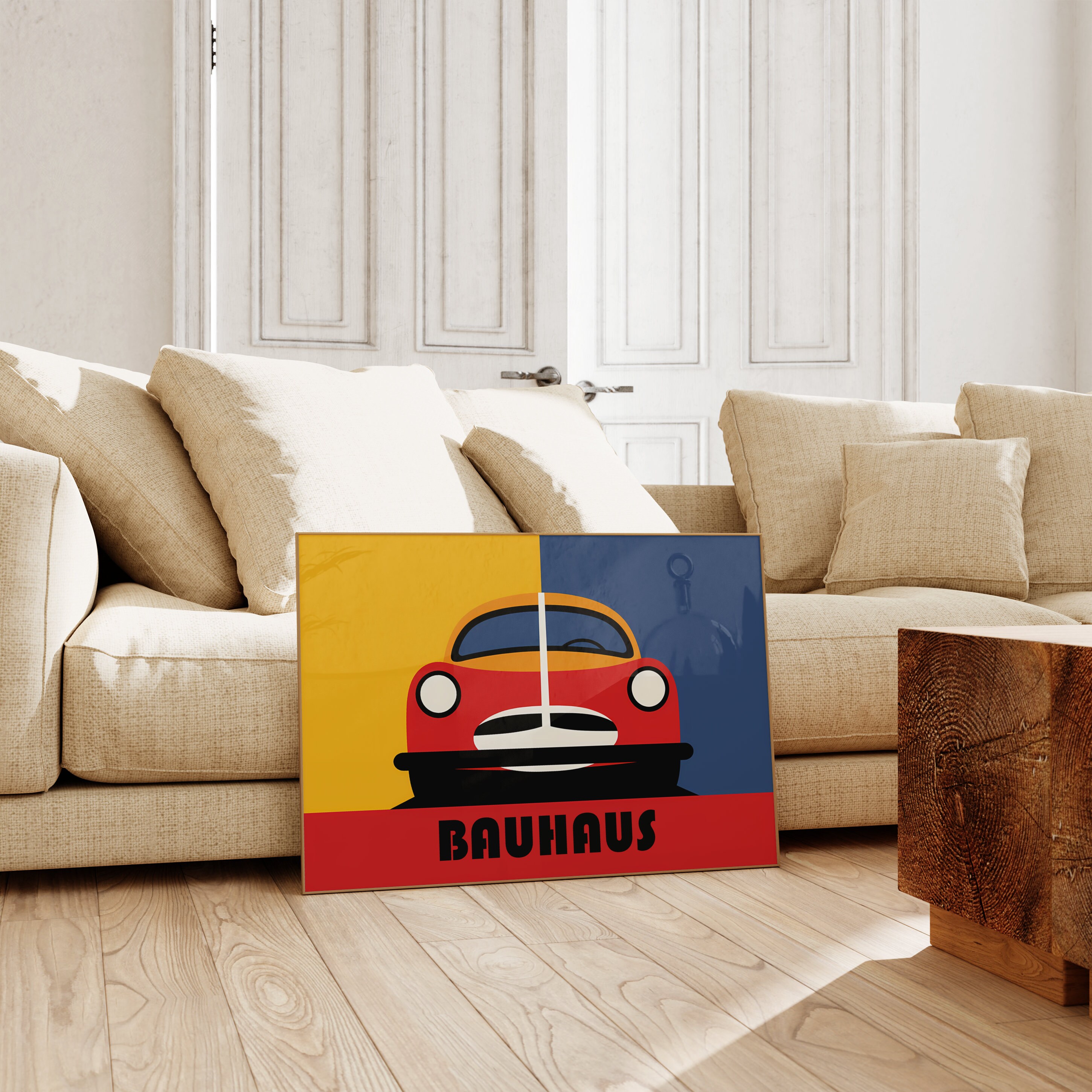 Bauhaus Poster - Car - Merging Art and Craft as Bauhaus Wall Art ...