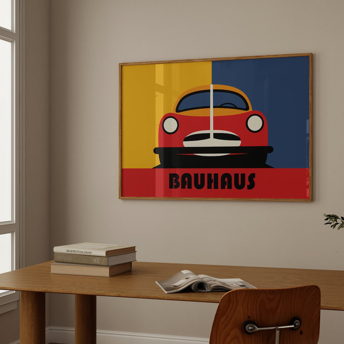 Bauhaus Poster - Car - Merging Art and Craft as Bauhaus Wall Art ...