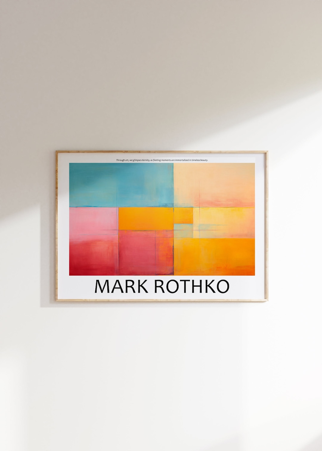 Rothko Poster - Museum Quality Abstract Mark Rothko Poster, Horizontal ...