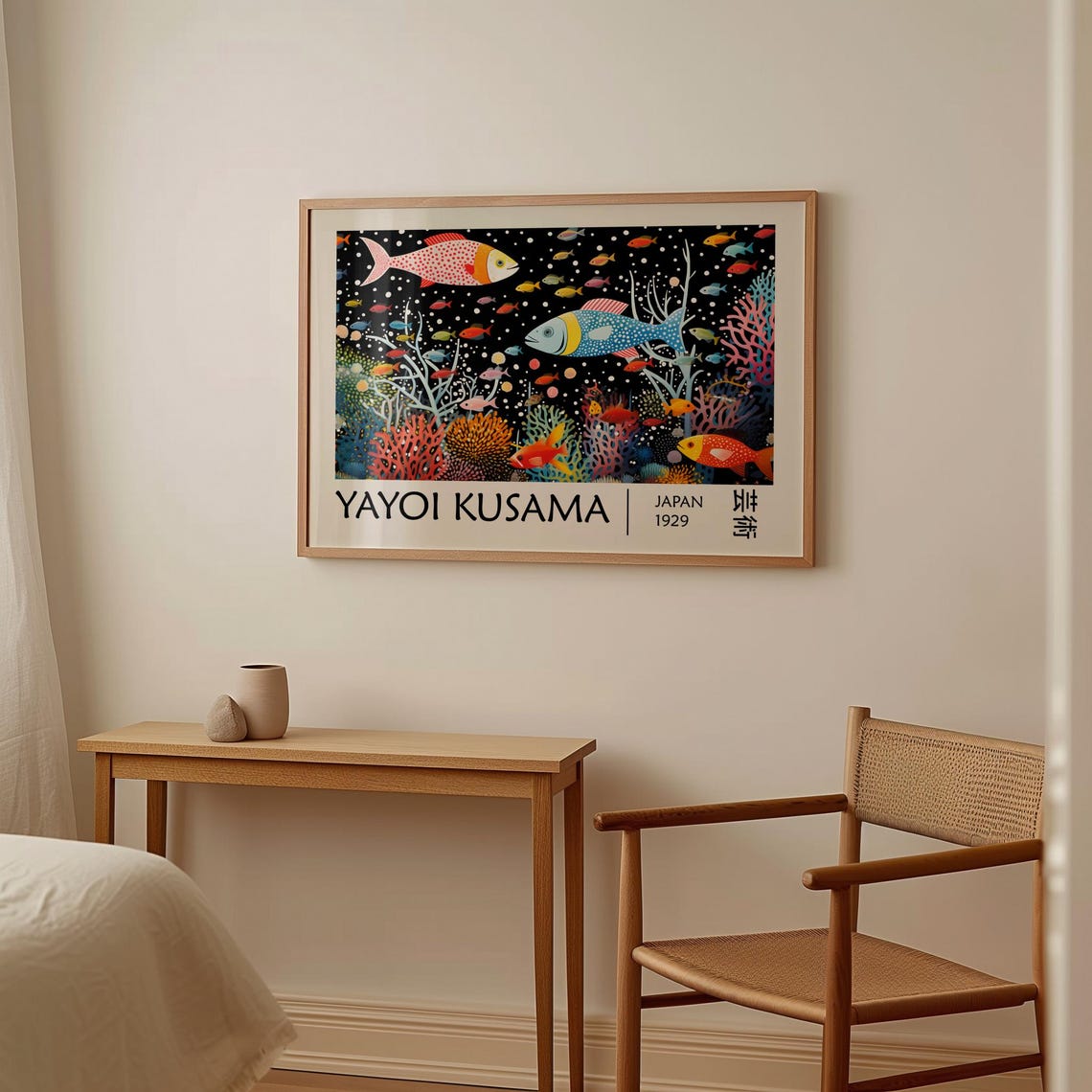 Yayoi Kusama Poster - Fishes, Japandi Gallery Wall Art as Yayoi Kusama ...