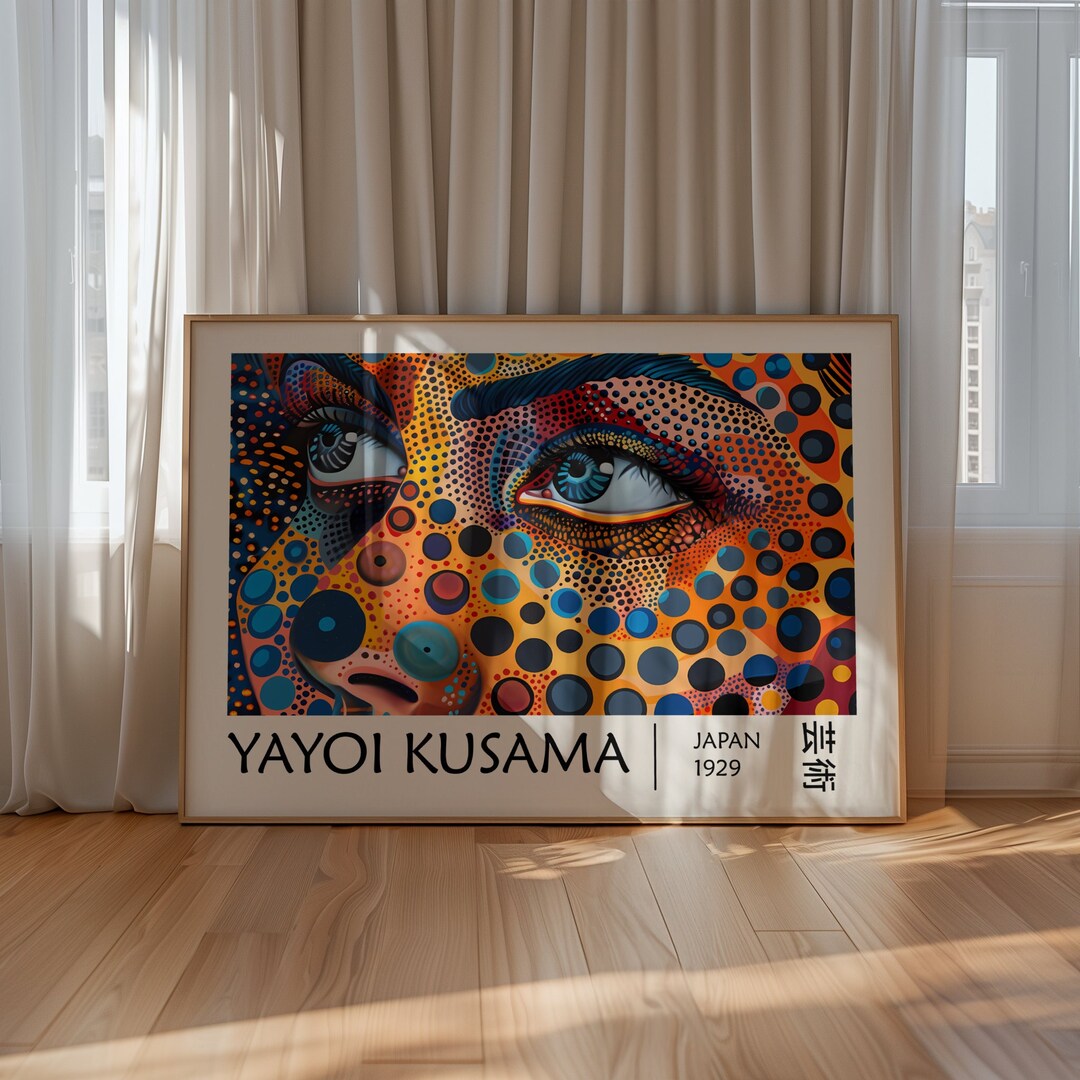 Yayoi Kusama Poster Colorful Japandi Wall Art as Yayoi Kusama Print ...