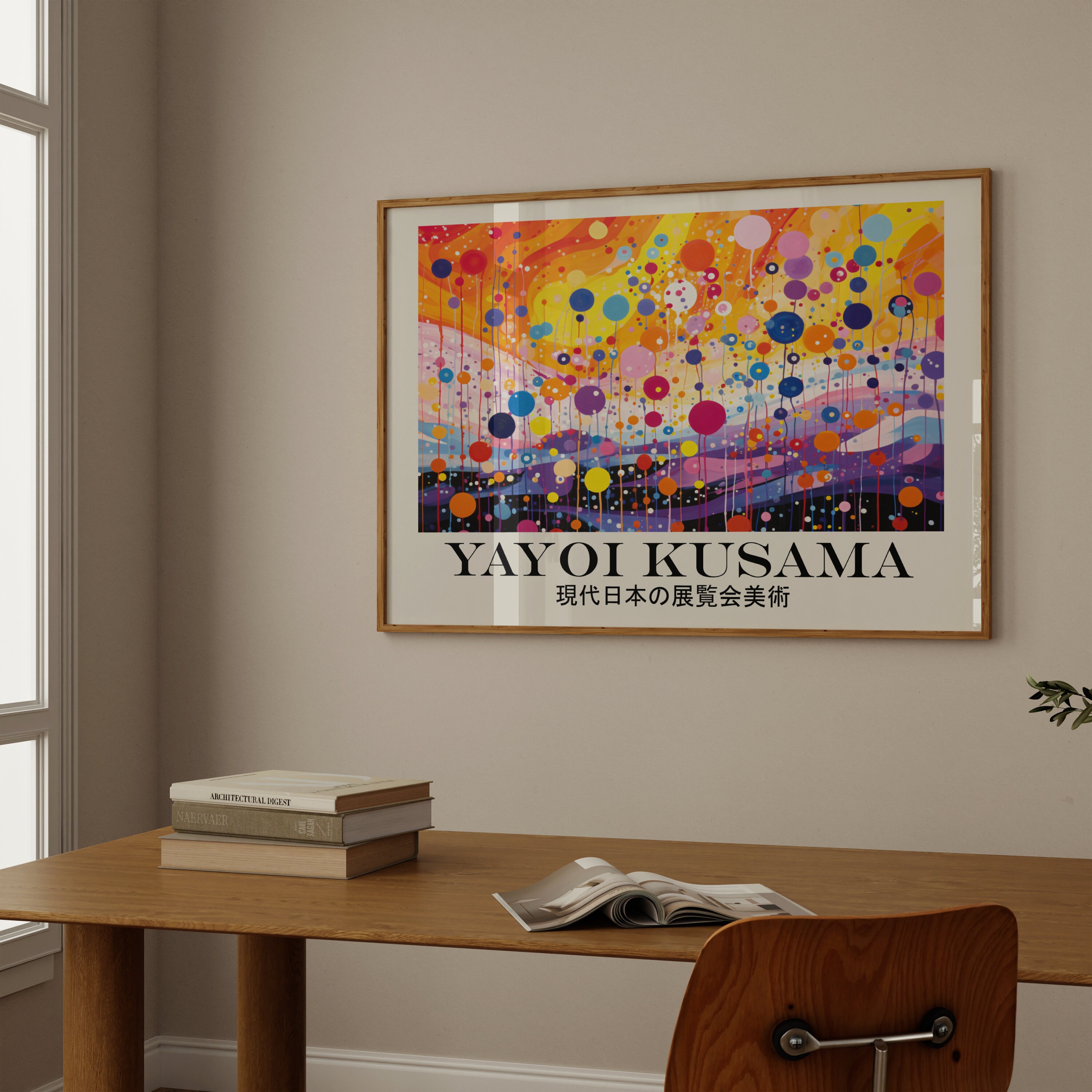 Yayoi Kusama Poster Colorful Japandi Wall Art as Yayoi Kusama Print ...