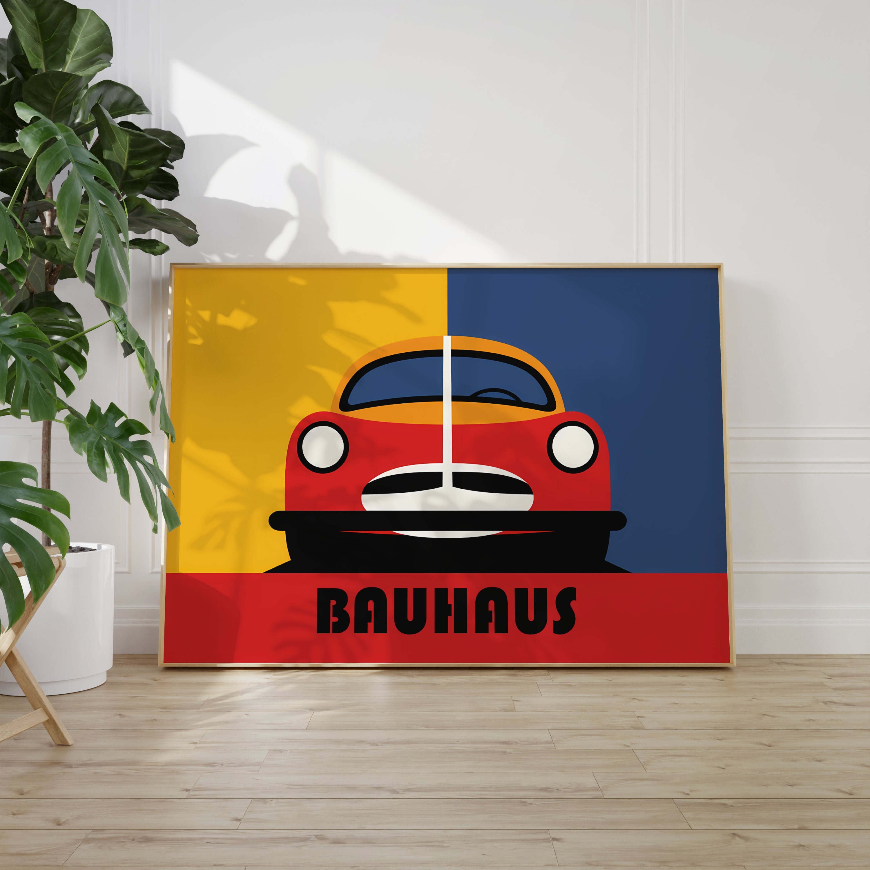 Bauhaus Poster - Car - Merging Art and Craft as Bauhaus Wall Art ...