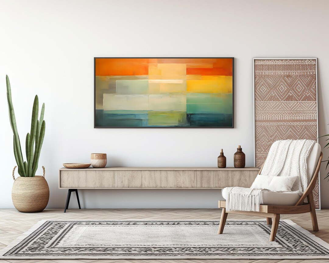 Rothko Inspired Wall Art Panoramic Poster, Modern Abstract Wall Art 2:1 ...