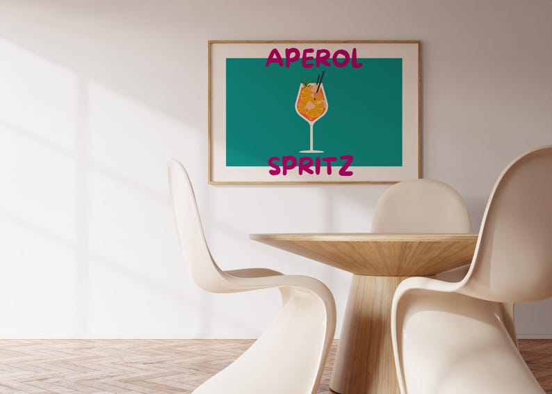 Aperol Spritz Poster - Cocktail Poster, Girly Bar, Alcohol Drinking ...