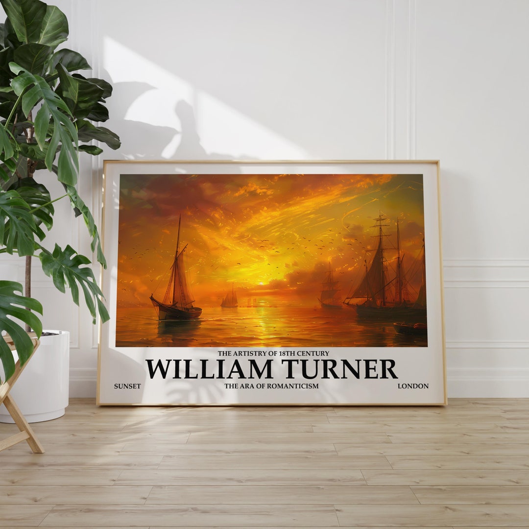 William Turner Poster - Sunset, Beautiful Artworks as Turner Print, J M ...