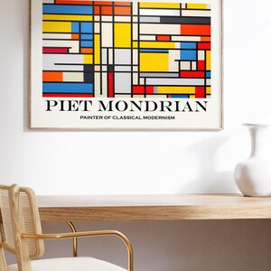 Piet Mondrian Poster - Abstract Dutch Wall Art as Piet Mondrian Print ...