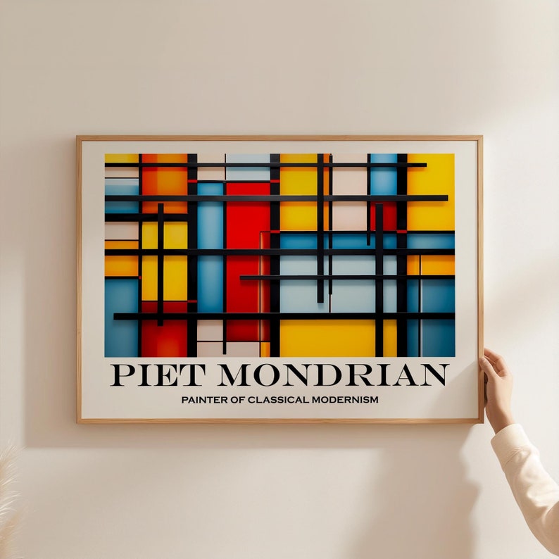 Piet Mondrian Poster - Abstract Dutch Wall Art as Piet Mondrian Print ...