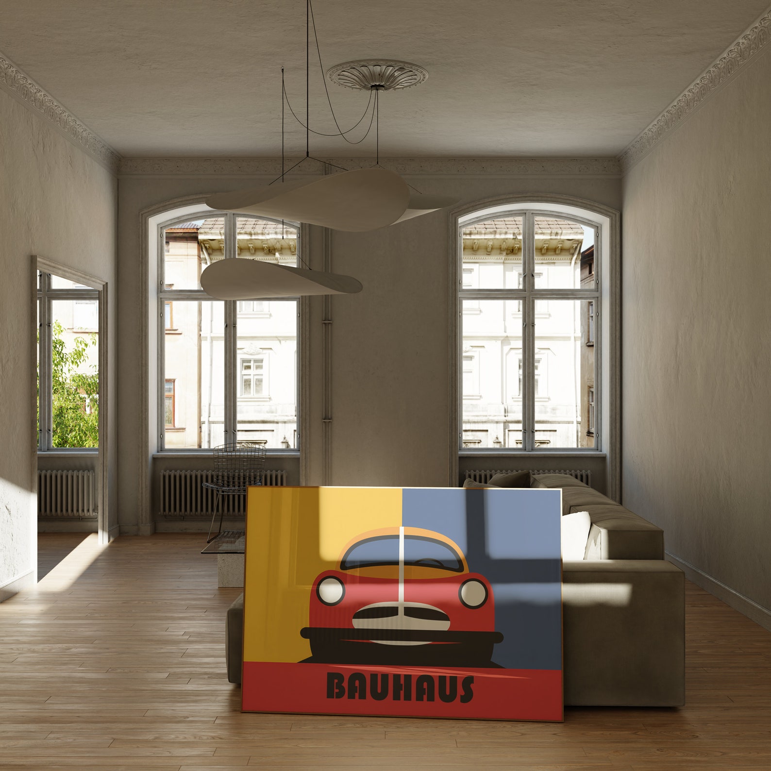 Bauhaus Poster - Car - Merging Art and Craft as Bauhaus Wall Art ...