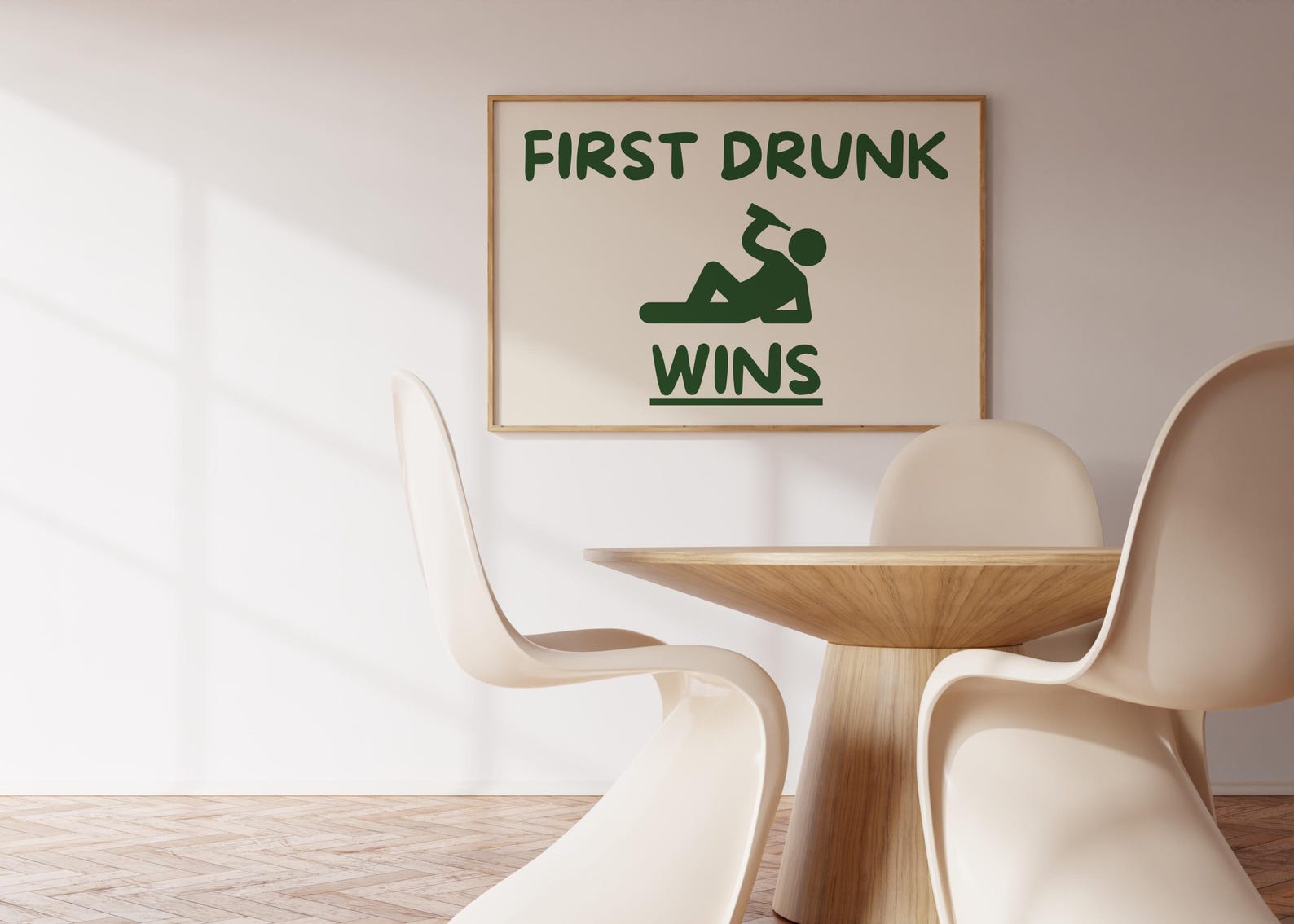 First Drunk Wins Poster - Cocktail Poster, Girly Bar, Drinking Alcohol ...