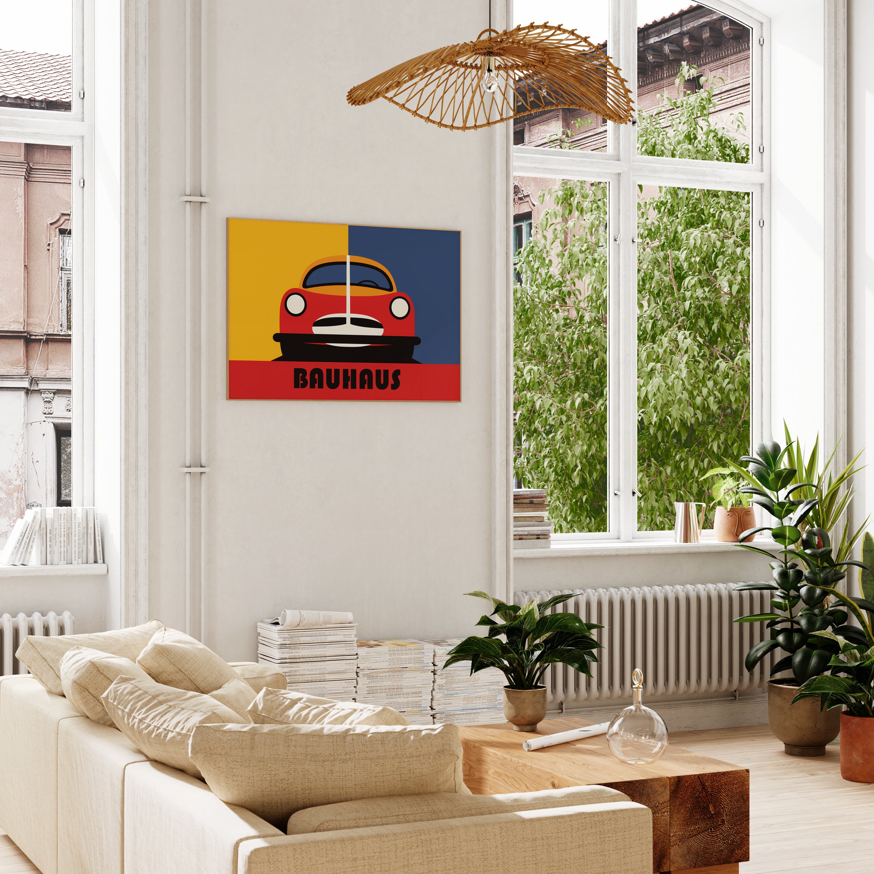 Bauhaus Poster - Car - Merging Art and Craft as Bauhaus Wall Art ...