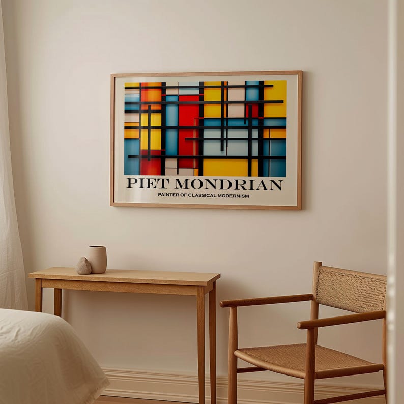 Piet Mondrian Poster - Abstract Dutch Wall Art as Piet Mondrian Print ...