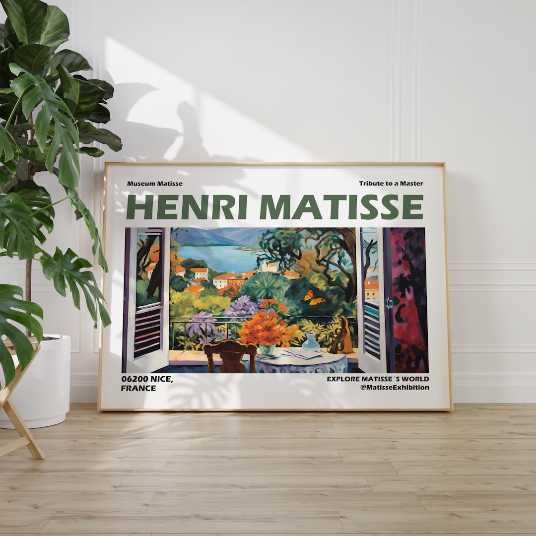 Henri Matisse Poster View Aesthetic Wall Art as Colorful Matisse Print ...
