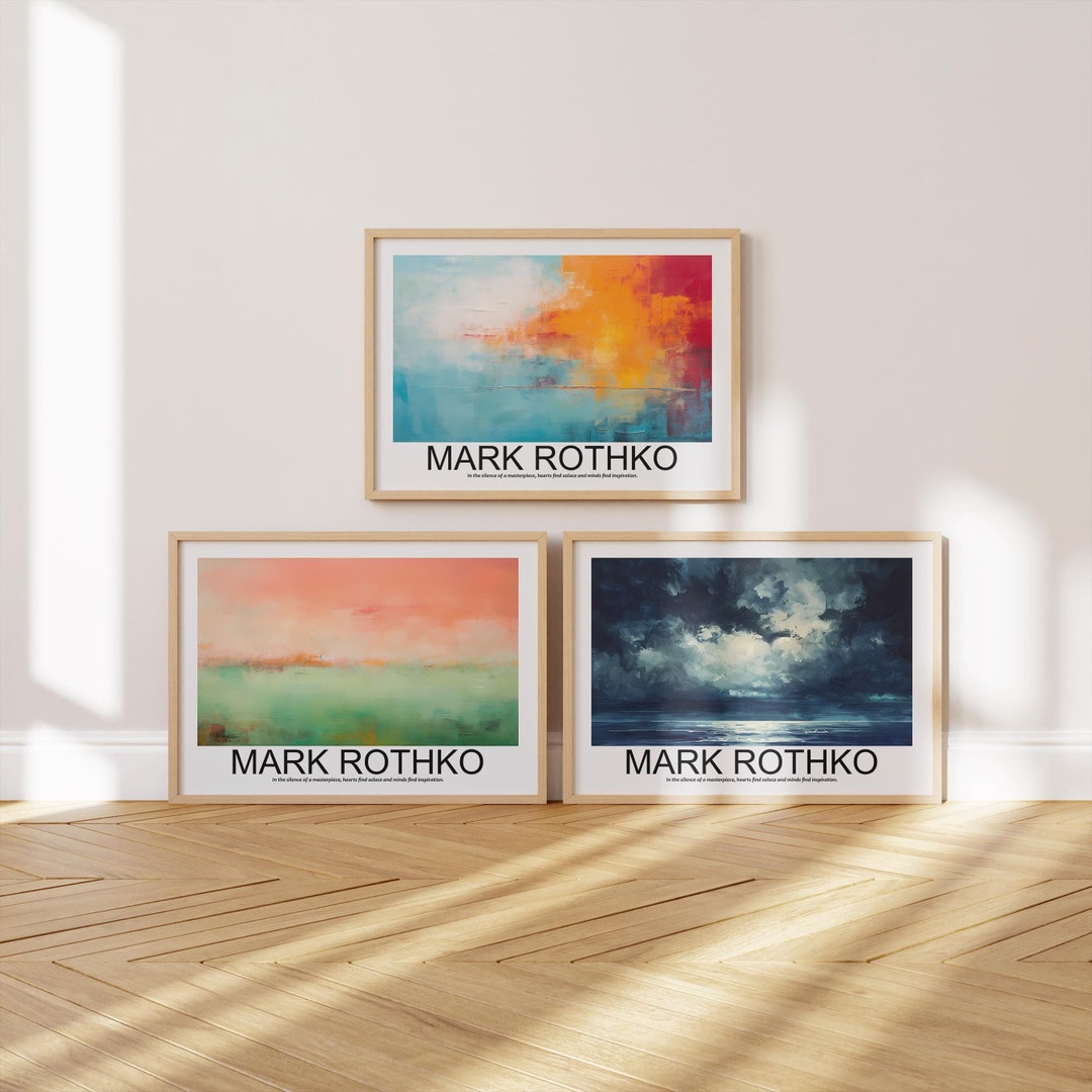 Rothko Poster Set 3 Piece Mark Rothko Poster Set in Museum Quality ...