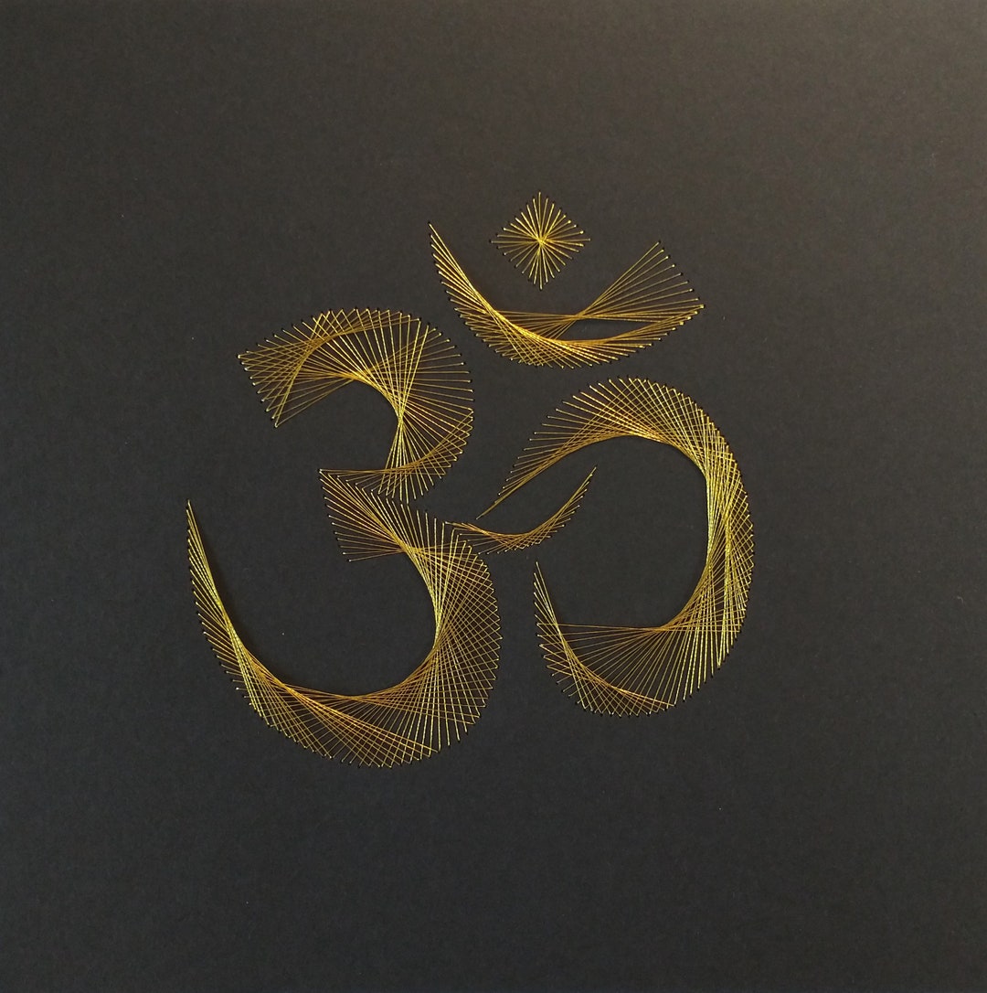OM - AUM - OHM - Hand Embroidered Energetic Picture | Sacred Symbol ...