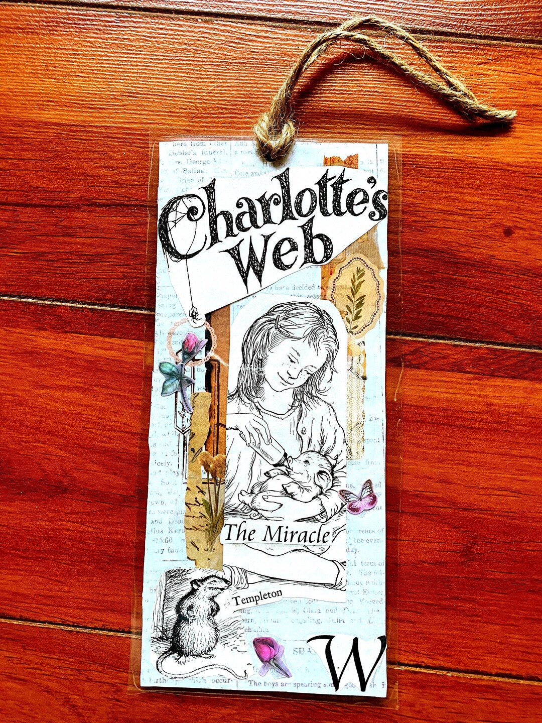 Charlottes Web Bookmark - Etsy