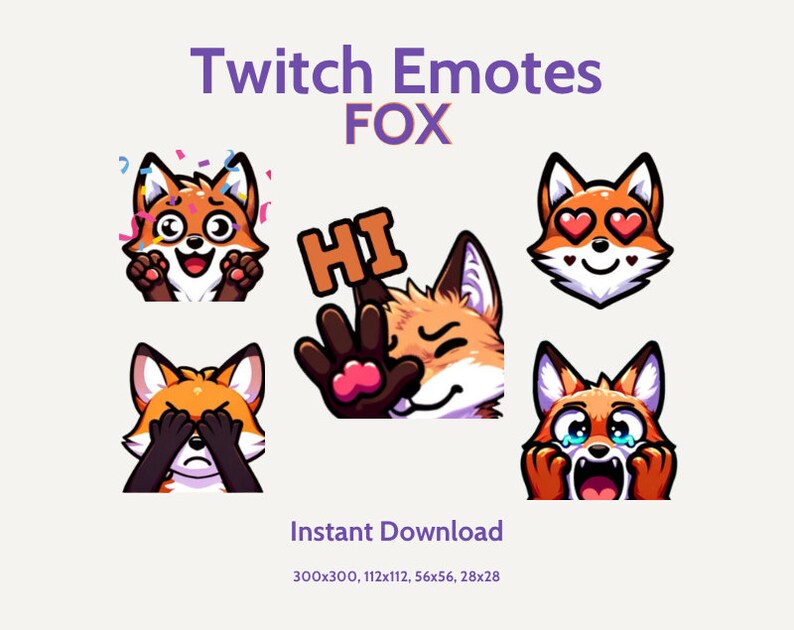 10 Fox Twitch Emotes, Emotes and Stickers for Twitch, Discord and ...