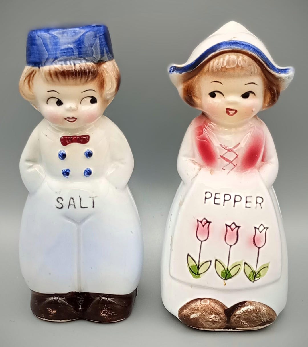 Vintage Fairylite Salt and Pepper Shakers - Dutch Boy and Girl - 1960s ...