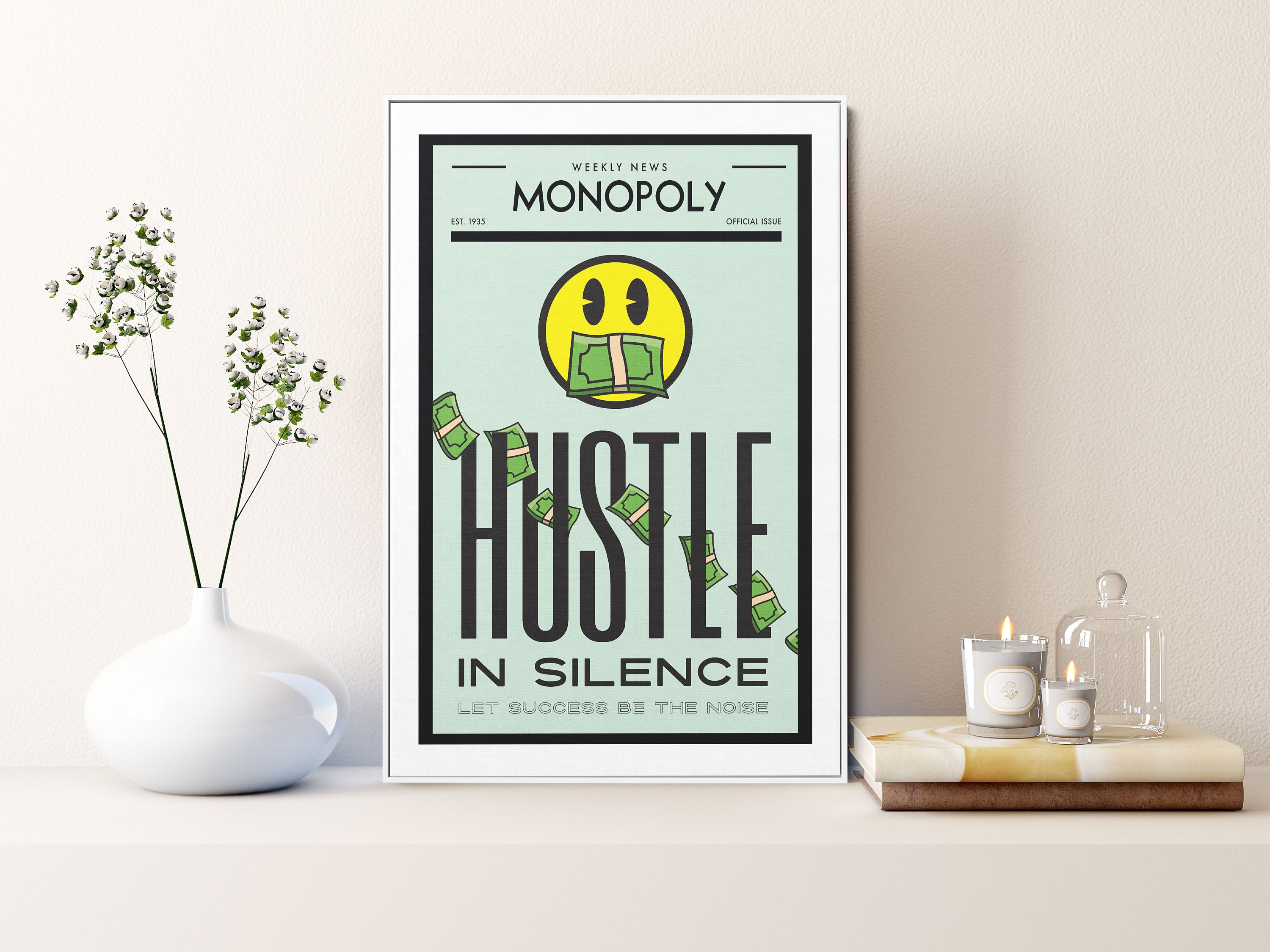 Monopoly Canvas Wall Art, Monopoly Art, Monopoly Wall Decor, Monopoly ...
