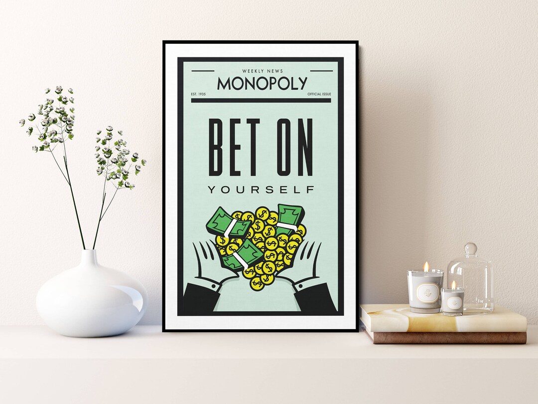Monopoly Game Night Theme Canvas - Fun Family Room Wall Art - Etsy