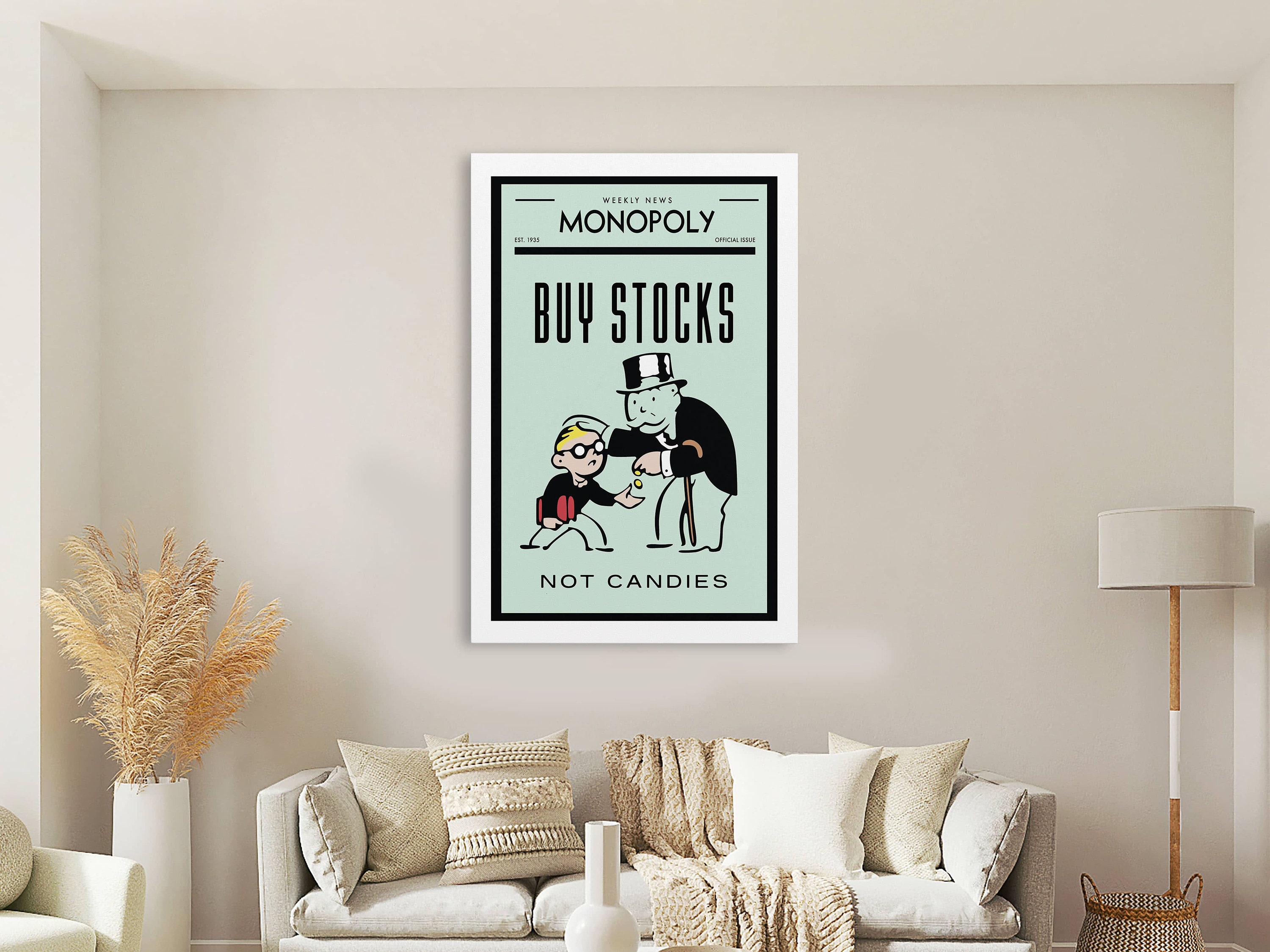 Monopoly Path to Success Canvas Print Home Office Wall Decor - Etsy