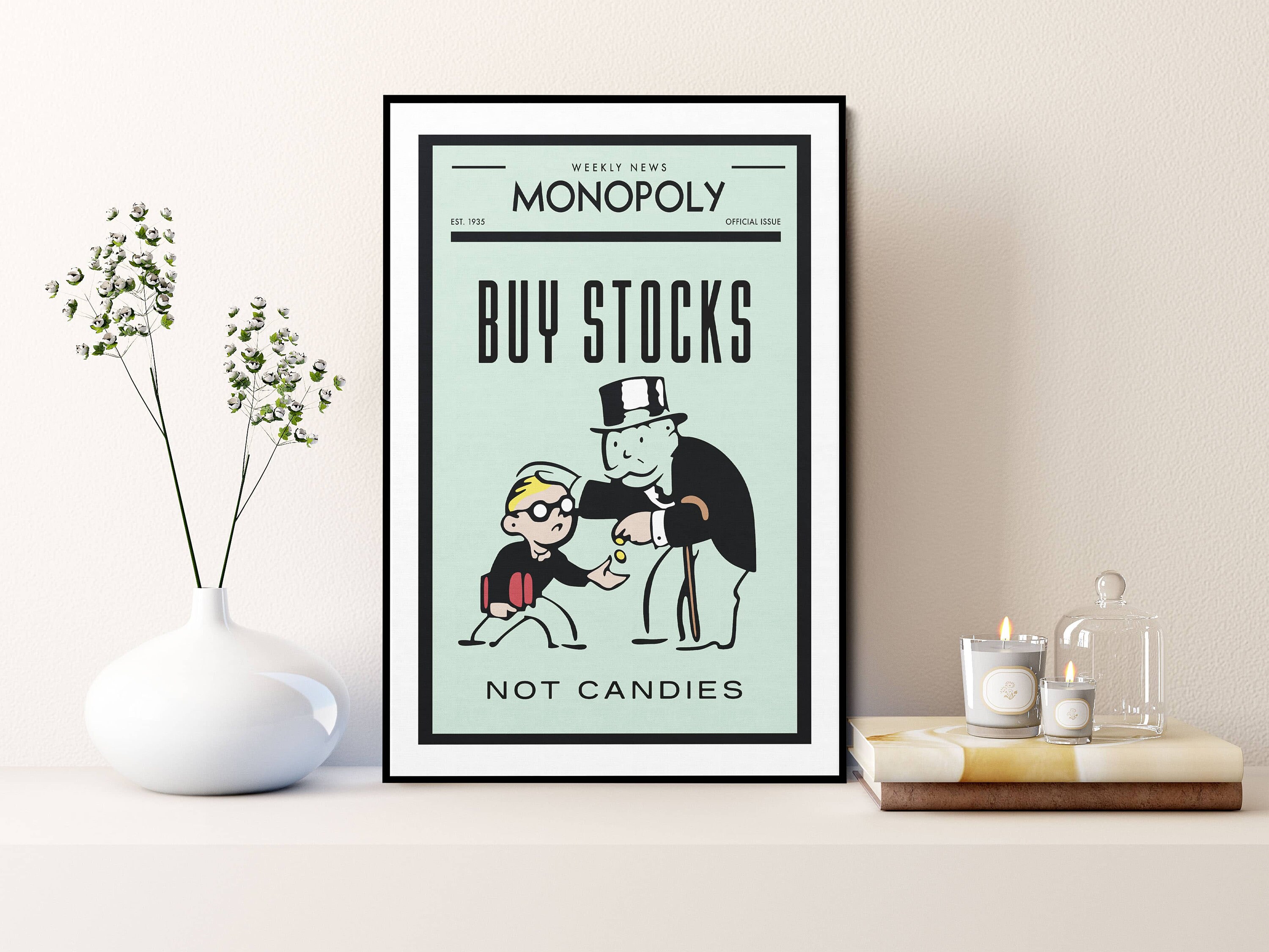 Monopoly Path to Success Canvas Print - Home Office Wall Decor - Etsy