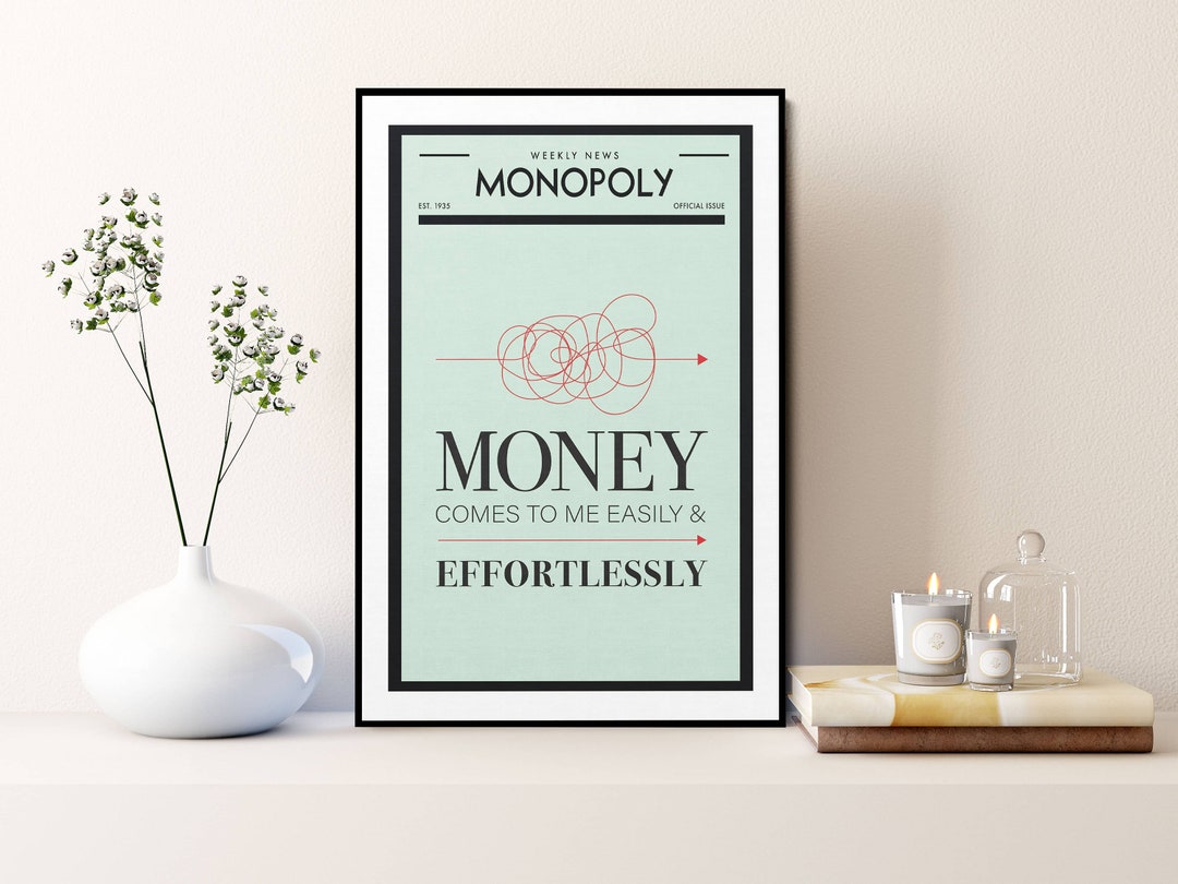 Monopoly Inspiration for Aspiring Moguls Canvas Wall Art - Etsy