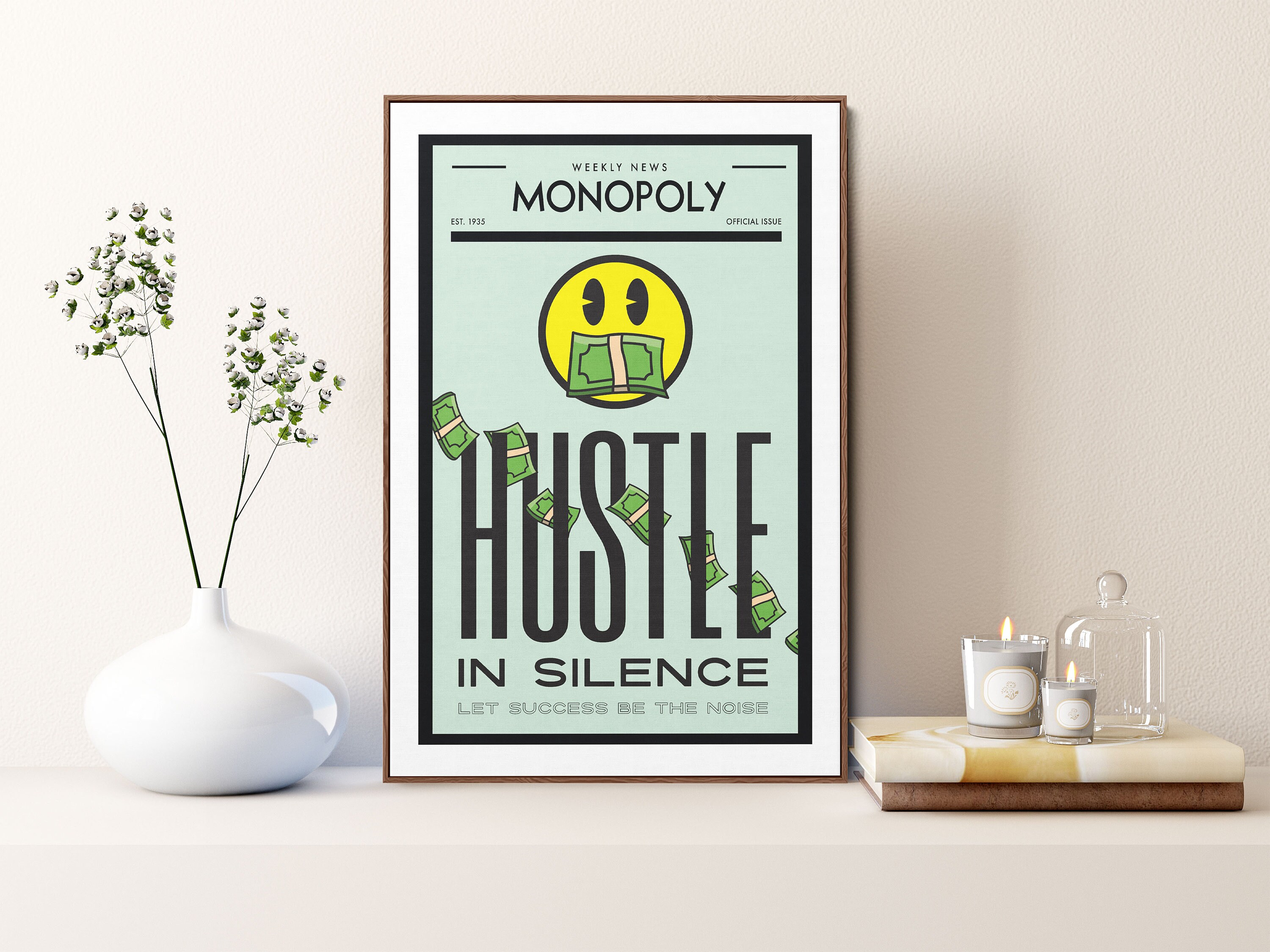 Monopoly Canvas Wall Art, Monopoly Art, Monopoly Wall Decor, Monopoly ...