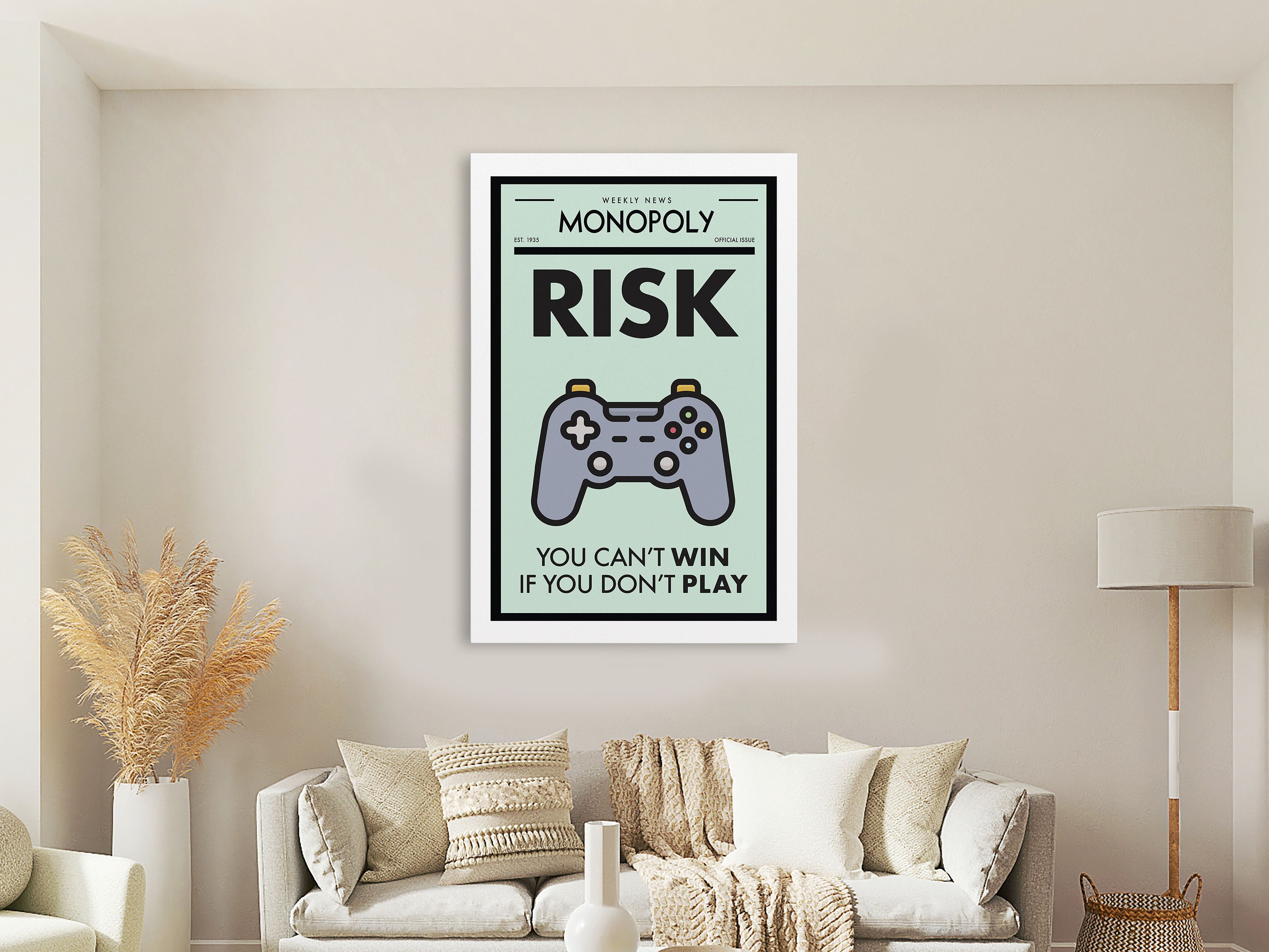 Classic Monopoly Board Design Canvas Nostalgic Wall Art - Etsy