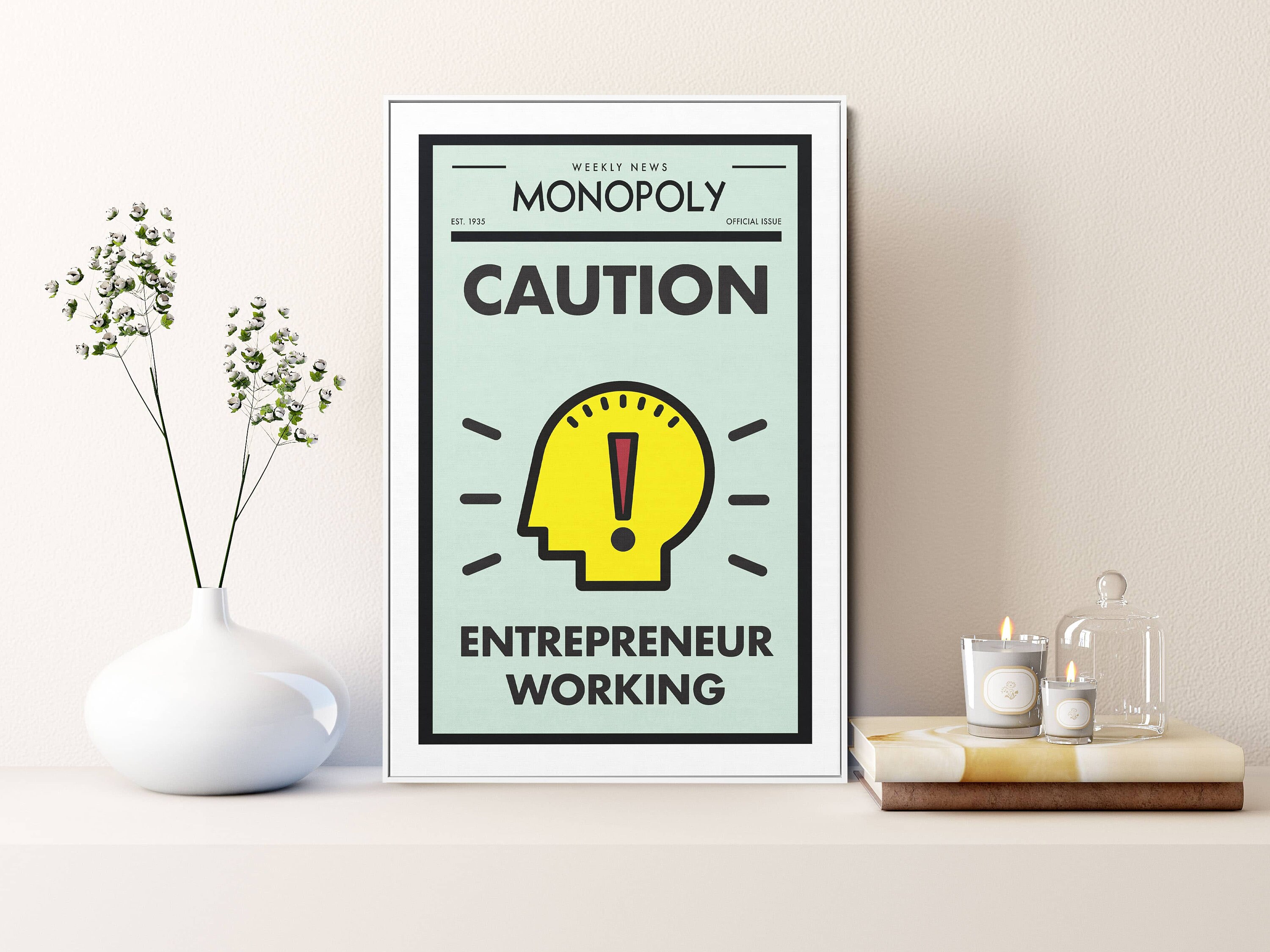 Monopoly Millionaire Mindset Canvas Inspirational Wall Art Print - Etsy
