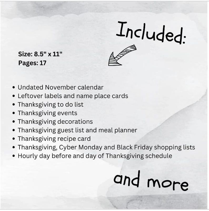 Best Thanksgiving Planner Printable Kit, Thanksgiving Meal Planning ...