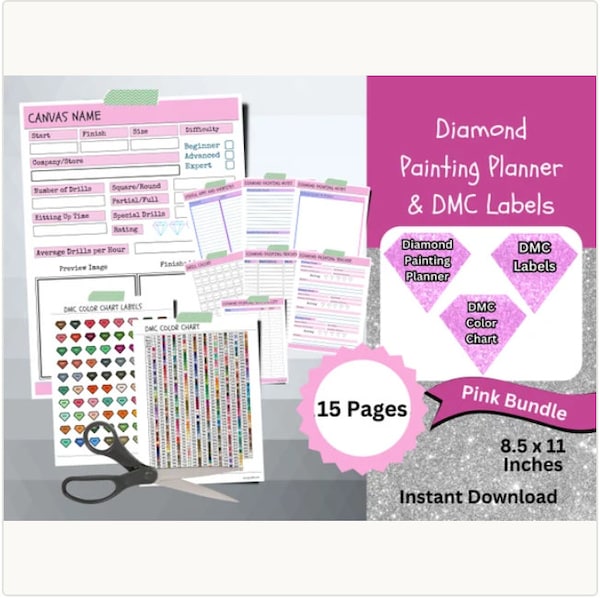 Diamond Art Color Stickers - Etsy